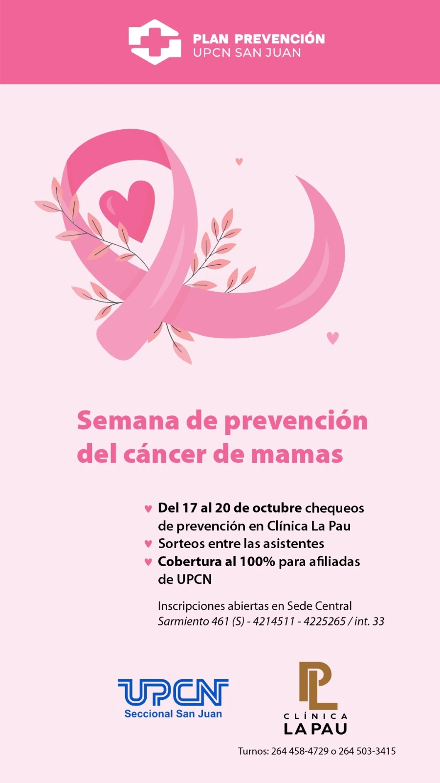 UPCN organiza una campaña de prevención del cáncer de mamas | Ámbito ...